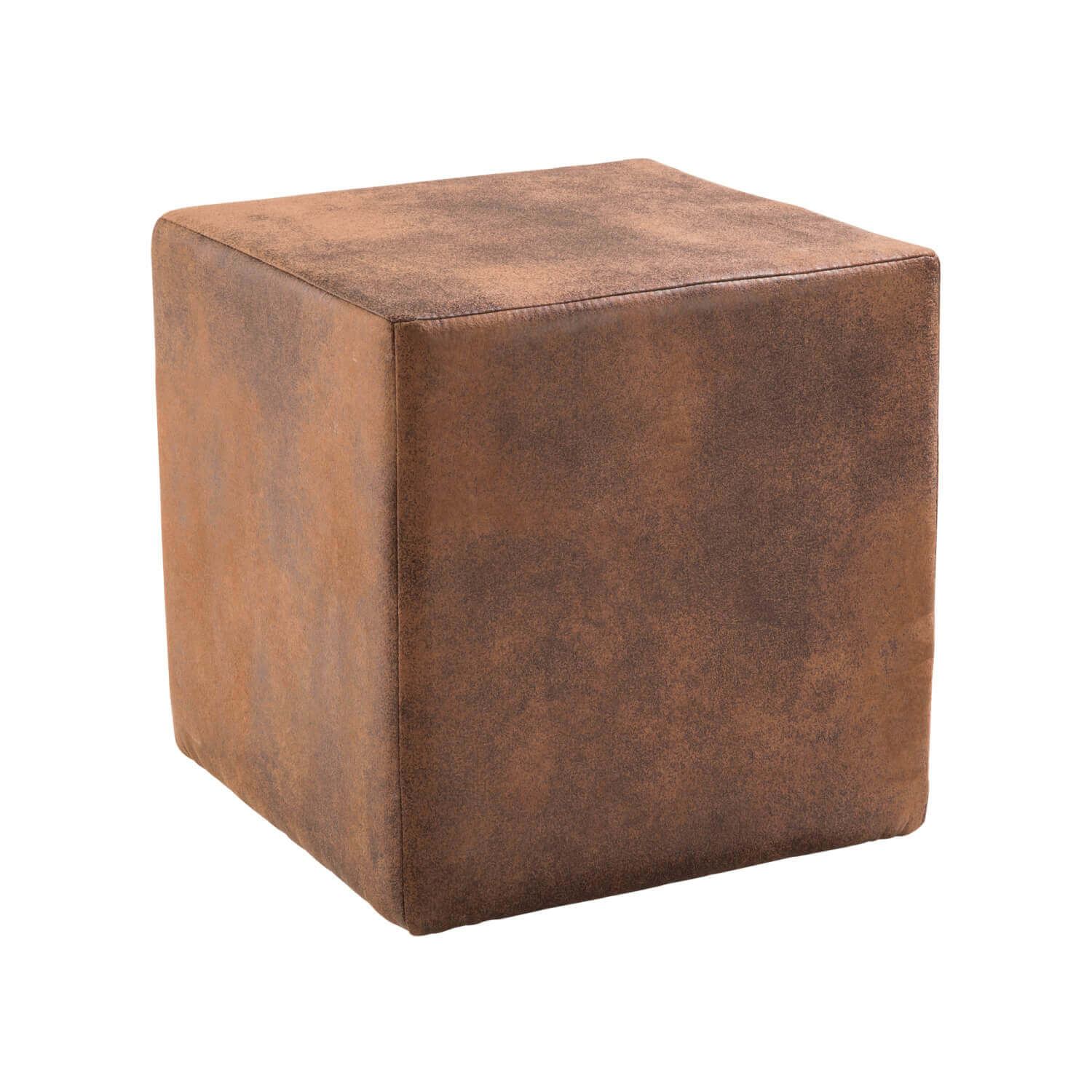 Pouf cube en microfibre effet vintage | EDIMBOURG - Wowevent : à louer
